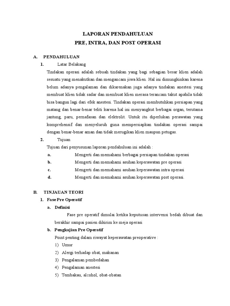 Persiapan Keperawatan Sebelum Operasi | PDF | Sains & Matematika