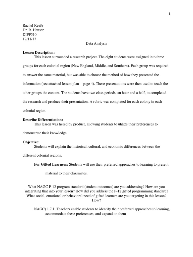 Data Analysis | PDF | Lesson Plan | Learning