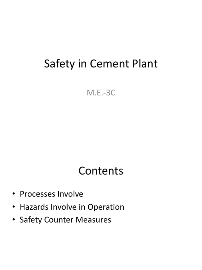Safety in Cement Plant | PDF | Cement | Materials