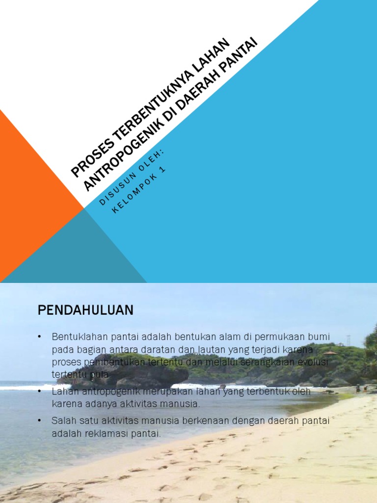 Proses Terbentuknya Lahan Antropogenik Di Daerah Pantai | PDF