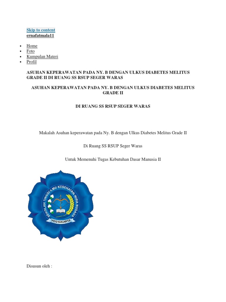 Asuhan Keperawatan Ulkus DM Grade II | PDF | Sains & Matematika
