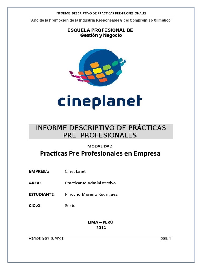 Modelo de Informe Descriptivo | Descargar gratis PDF | Negocios ...