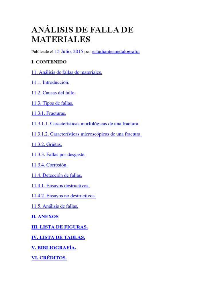 Análisis de Fallas en Materiales | PDF | Corrosión | Fatiga (material)