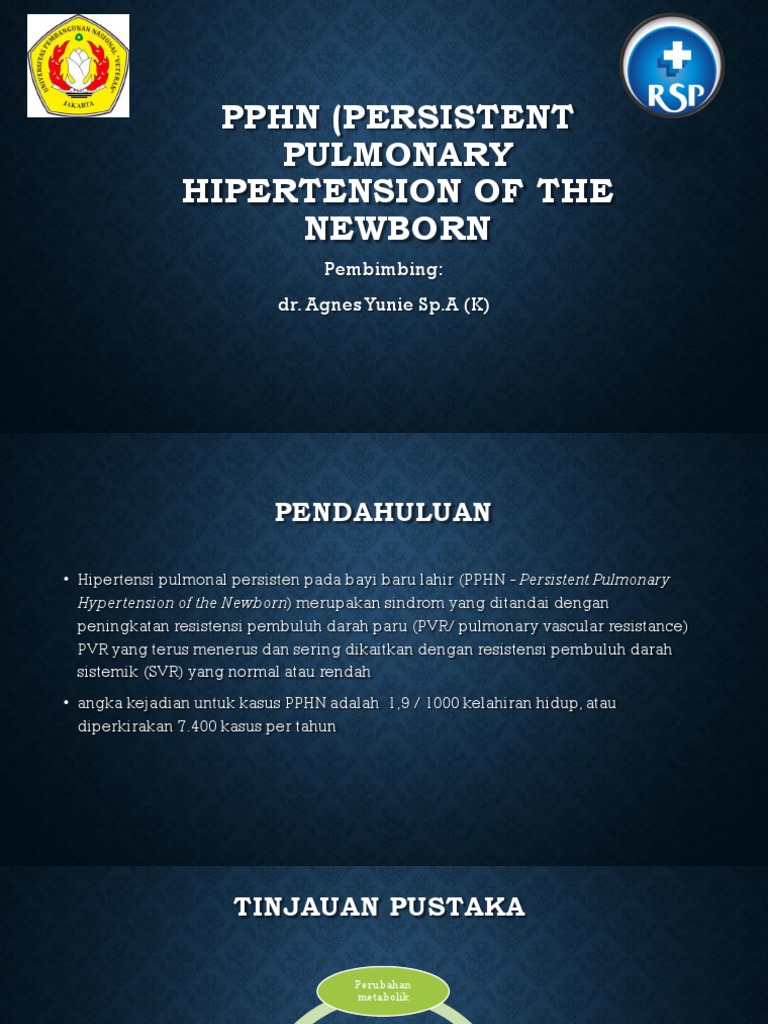 PPHN (Persistent Pulmonary Hipertension of The Newborn | PDF