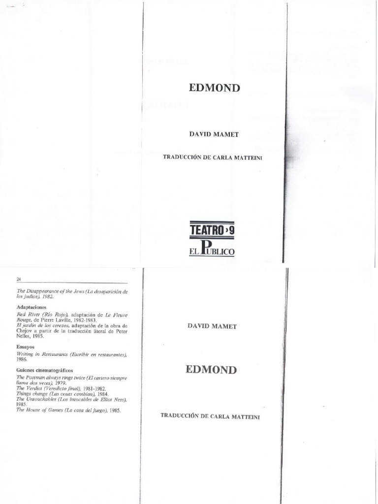 Mamet Edmond PDF | PDF