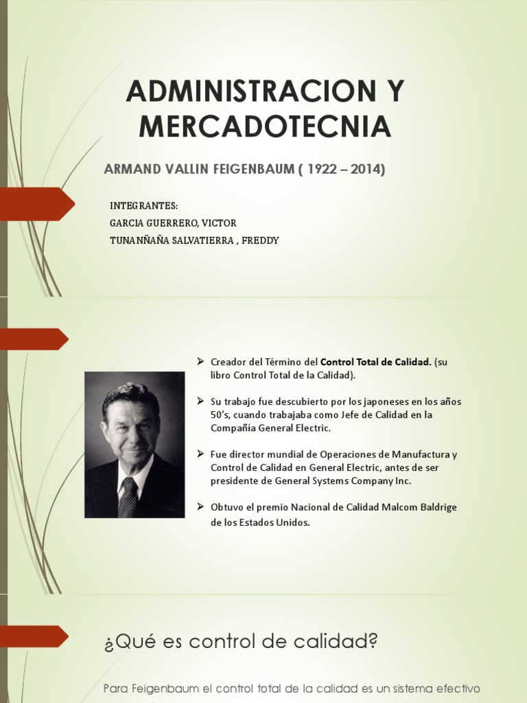 Armand Vallin Feigenbaum (Control de Calidad) | Calidad (comercial) | Business | Prueba gratuita ...
