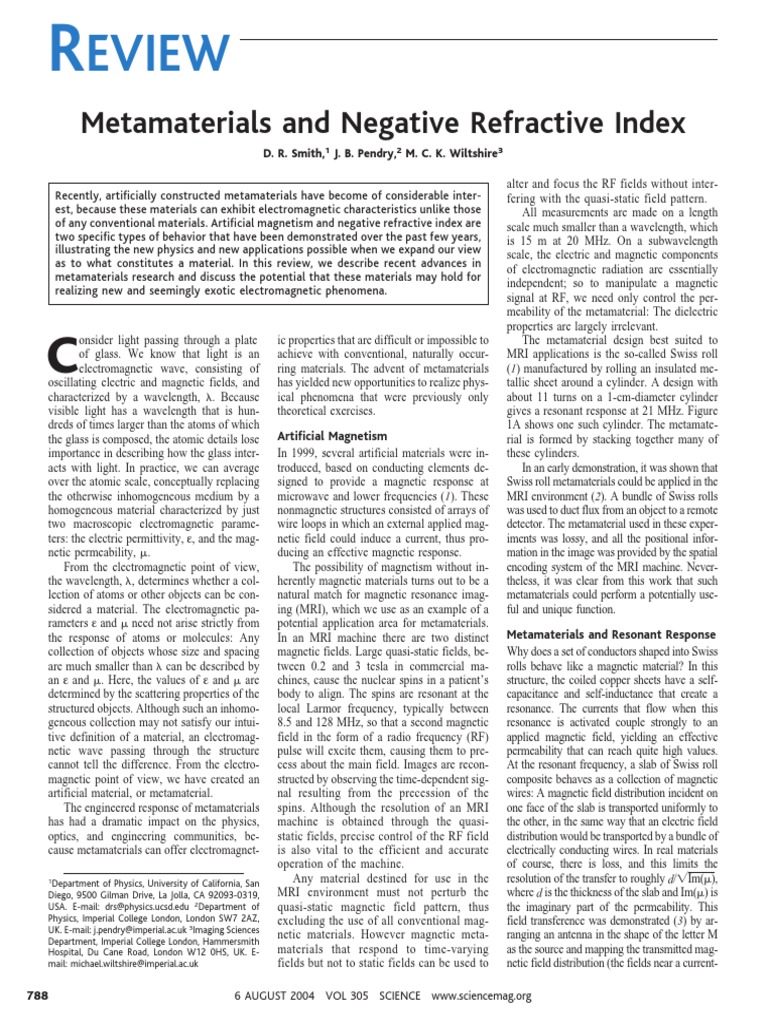 2 - Metamaterials and Negative Refractive Index - Review Science - 2004 ...