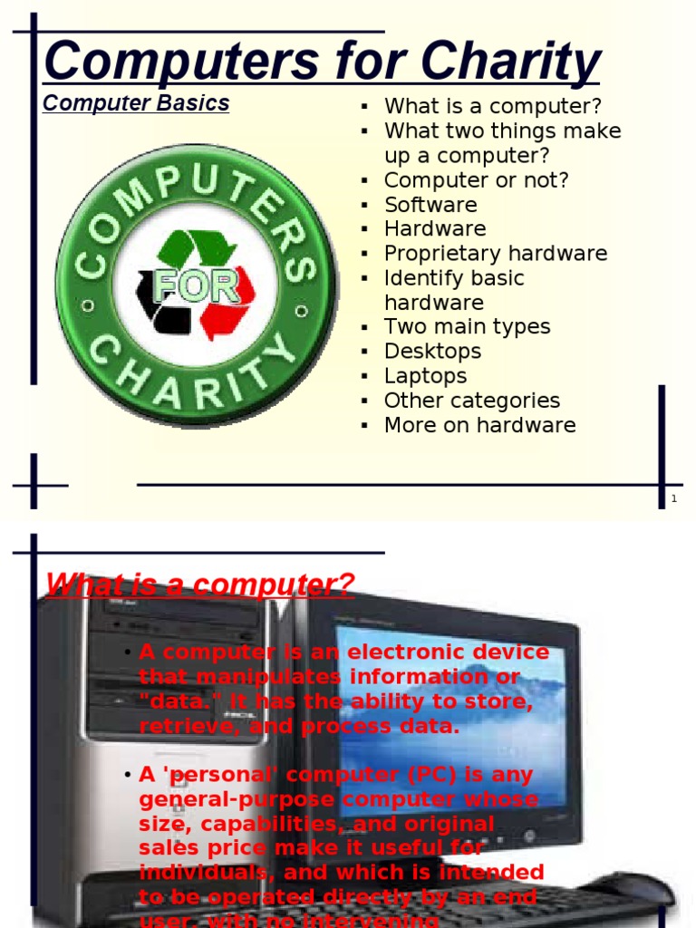 Computers For Charity: Computer Basics | PDF | Personal Computers ...