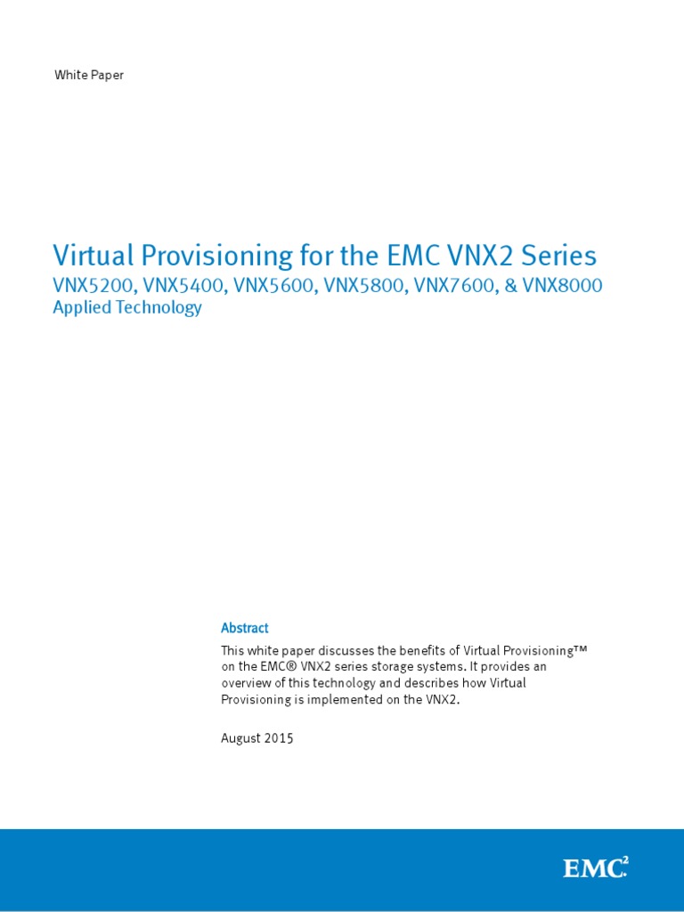 h12204 VP For New VNX Series WP | PDF | File System | Provisioning