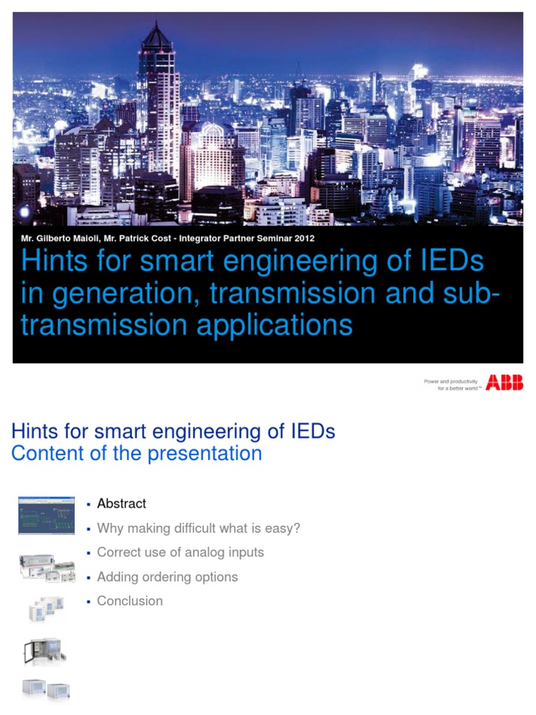 10 - Hints For Smart Engineering of IEDs in Generation Transmission and ...