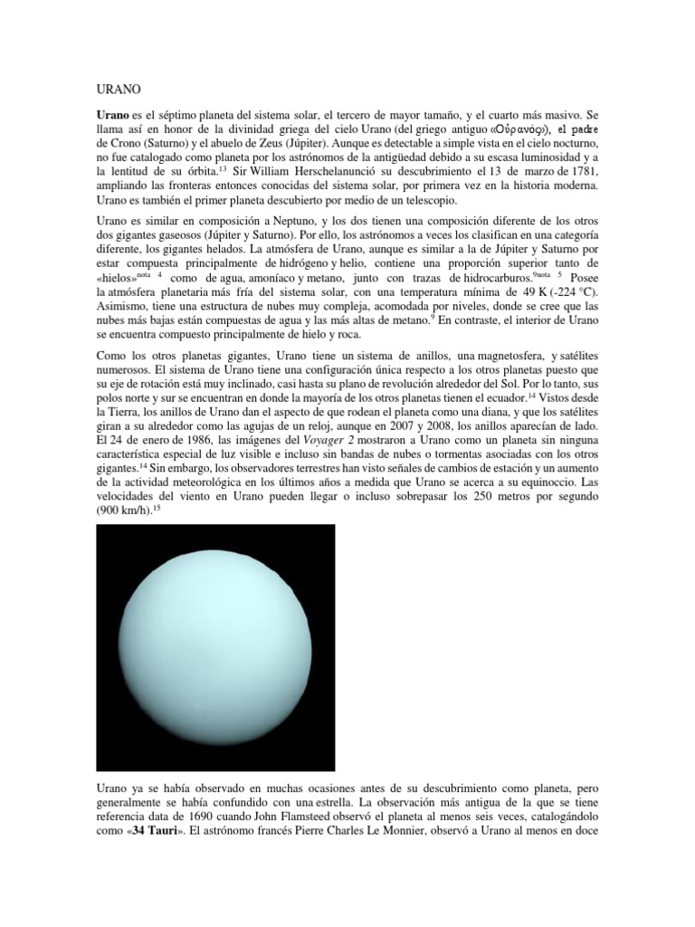Urano | PDF | Urano | Saturno