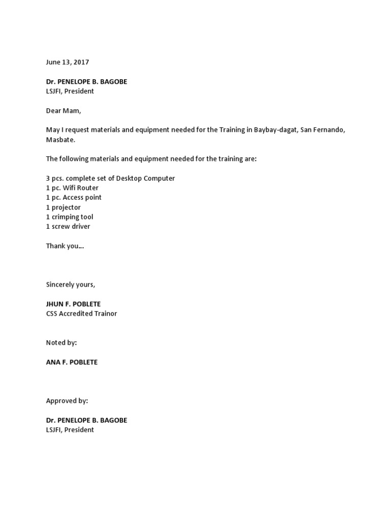 Letter Request | PDF