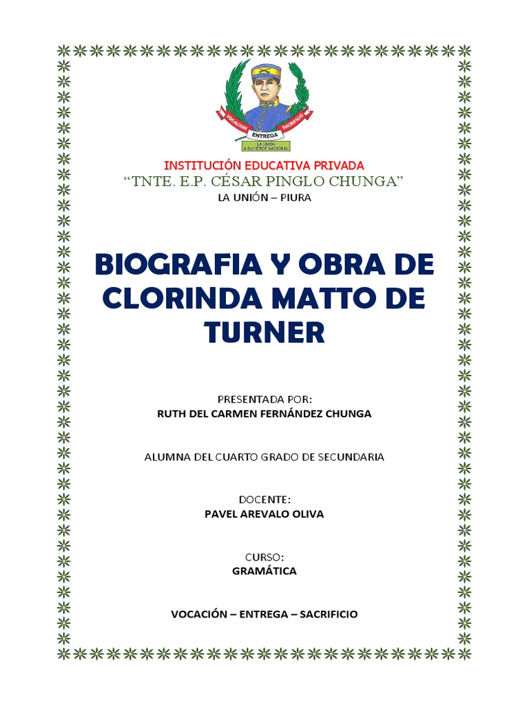 Biografía de Clorinda Matto de Turner | PDF