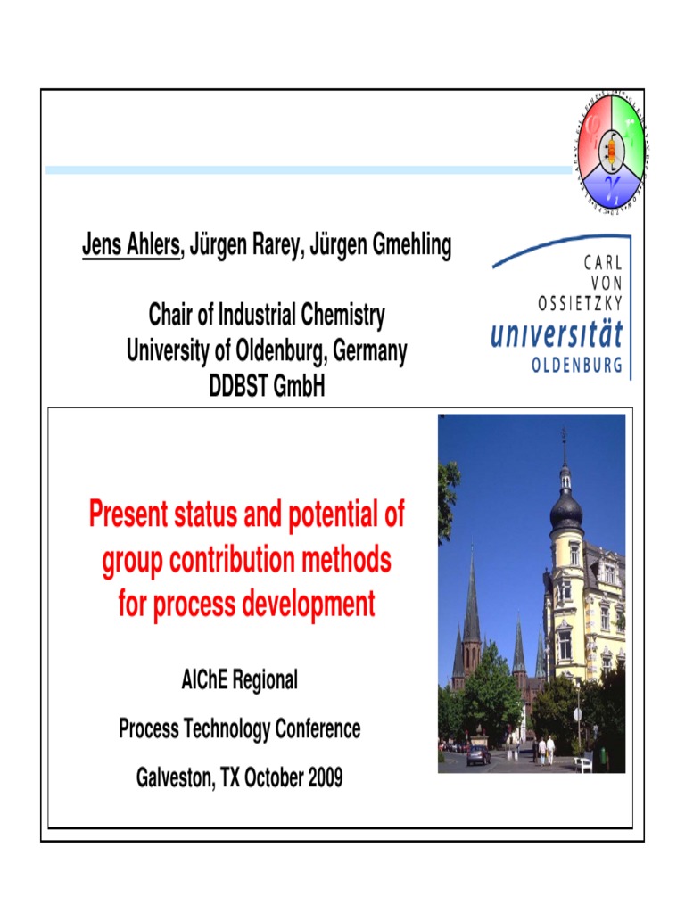 Ahlers Group Contribution Methods | PDF | Solubility | Physical Chemistry