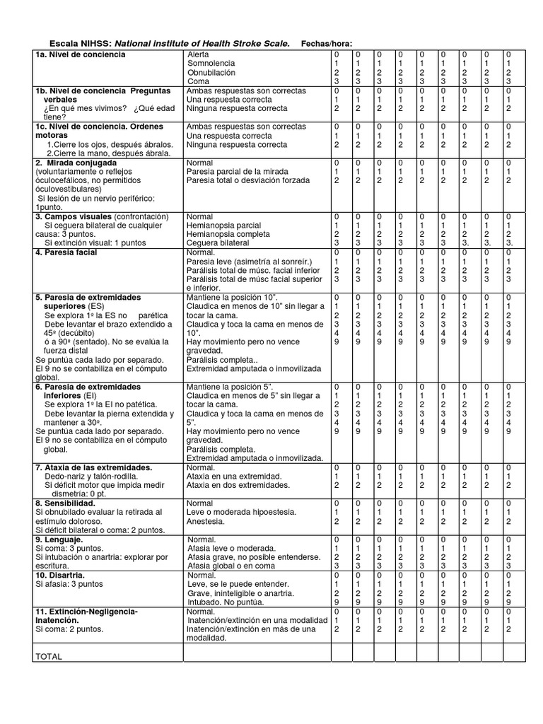 Escala_NIHSS.pdf | Afasia | Medicina