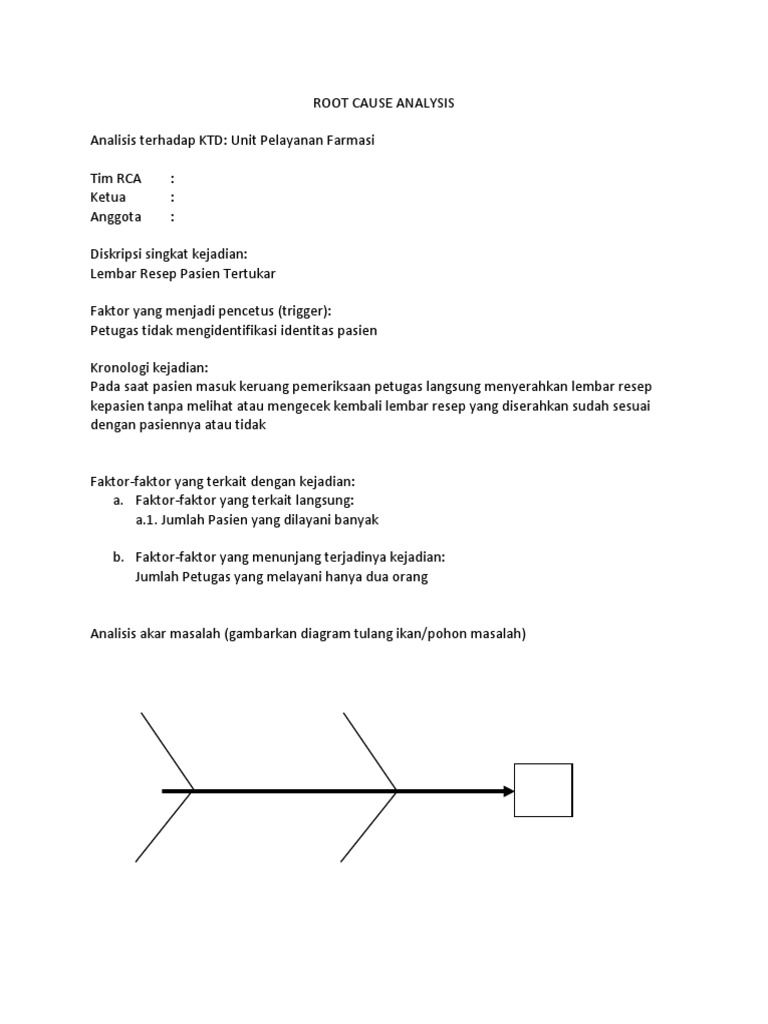 Contoh Root Cause Analysis | PDF