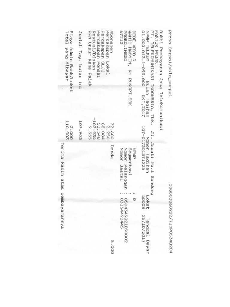 Nota Pembayaran | PDF