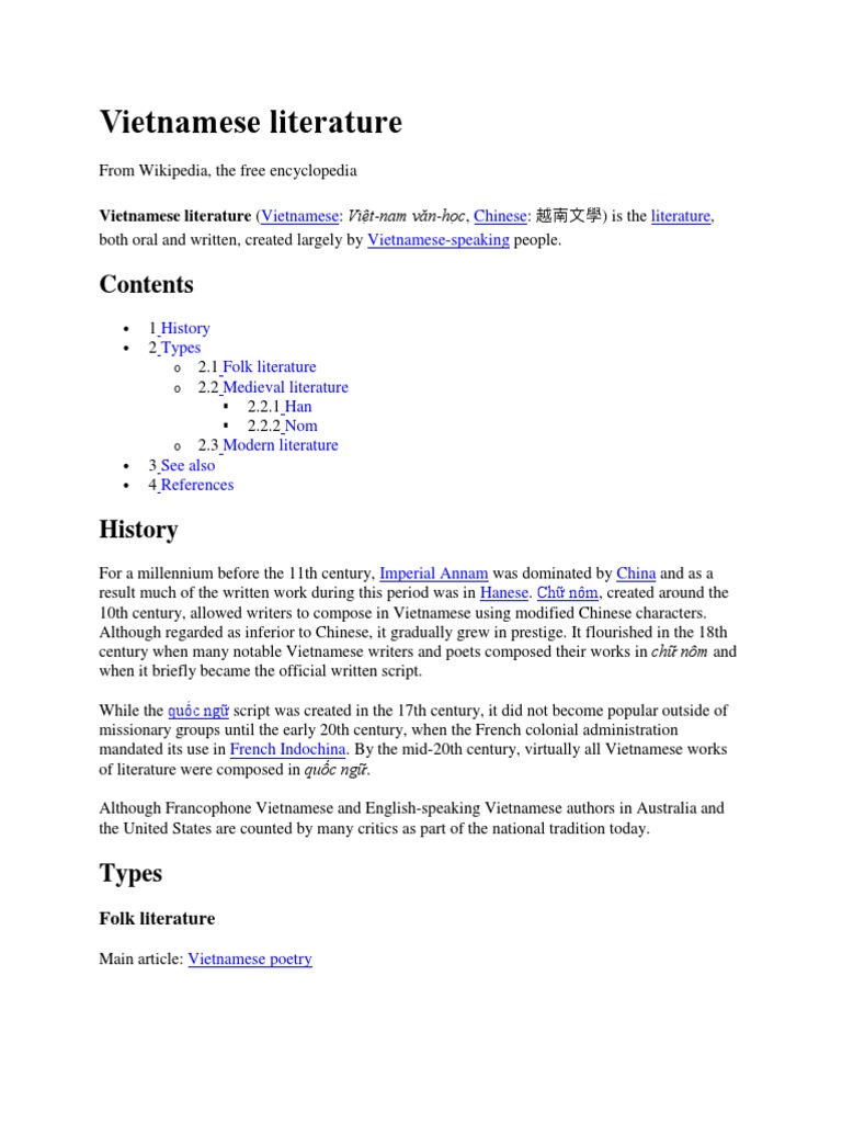 Vietnamese Literature | Vietnam | Poetry