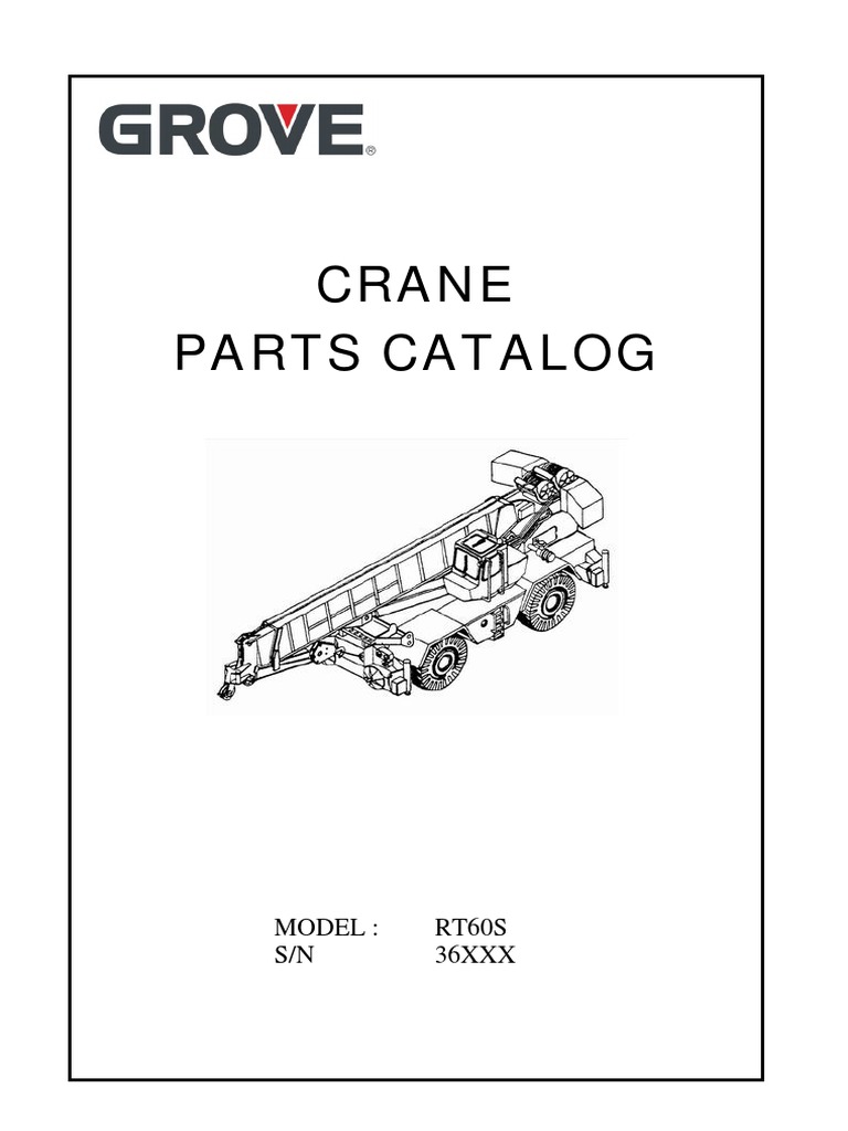 Grove RT60S Parts Catalog PDF | PDF | Transmission (Mechanics) | Axle