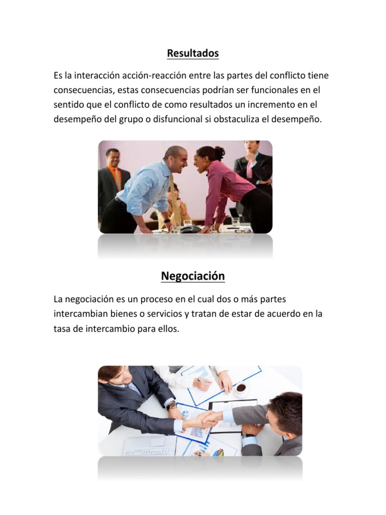 Ejemplos de Negociación de Conflictos | PDF | Negociación | Conflicto ...