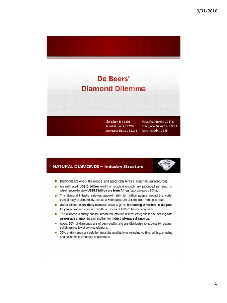 De Beers Case Analysis Presentation | PDF | Diamond | Gemstone