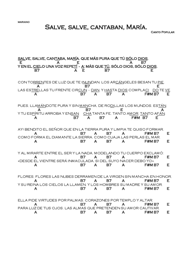 Salve Salve Acordes