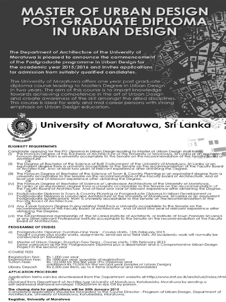 Master of Urban Design | PDF