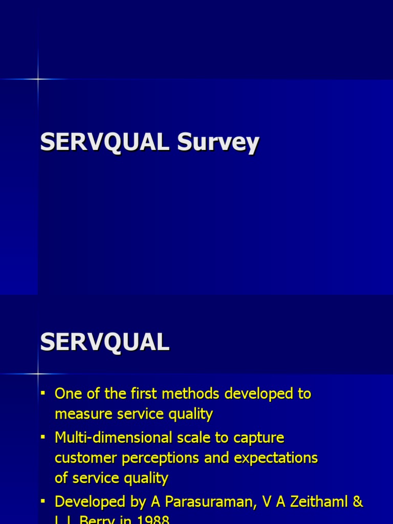SERVQUAL Survey | PDF | Business Process | Cognition