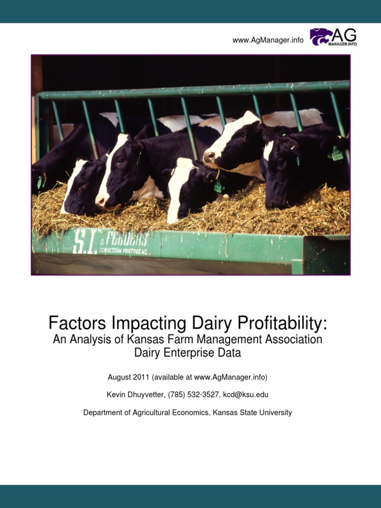 Factors Impacting Dairy Profitability: An Analysis of Kansas Farm ...