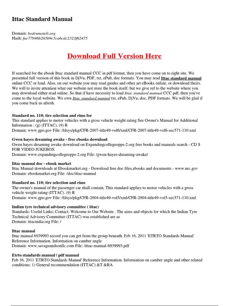 Ittac Standard Manual 1 | PDF | E Books | Digital Technology