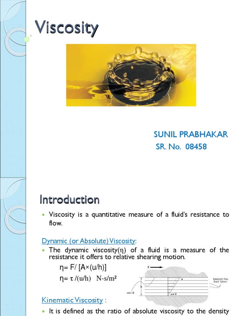 VISCOSITY | PDF | Viscosity | Shear Stress
