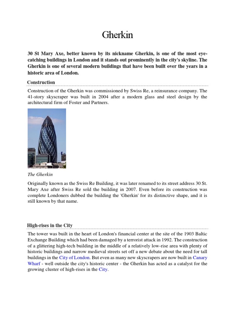 Gherkin | PDF | Art