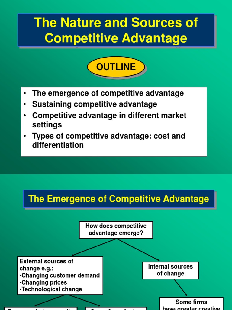 Sources of Competitive Advantage Explained | PDF | Competitive ...