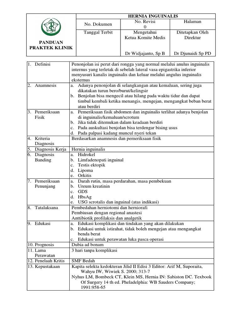 PPK Hernia Inguinalis | PDF