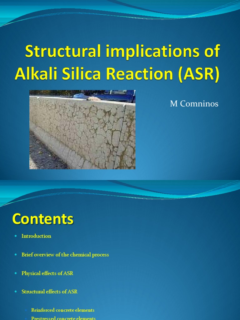 ASR Presentation | Reinforced Concrete | Concrete