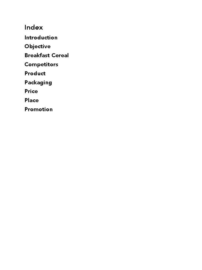 CBSE Business Studies CLASS 12 MARKETING PROJECT CEREALS | PDF ...