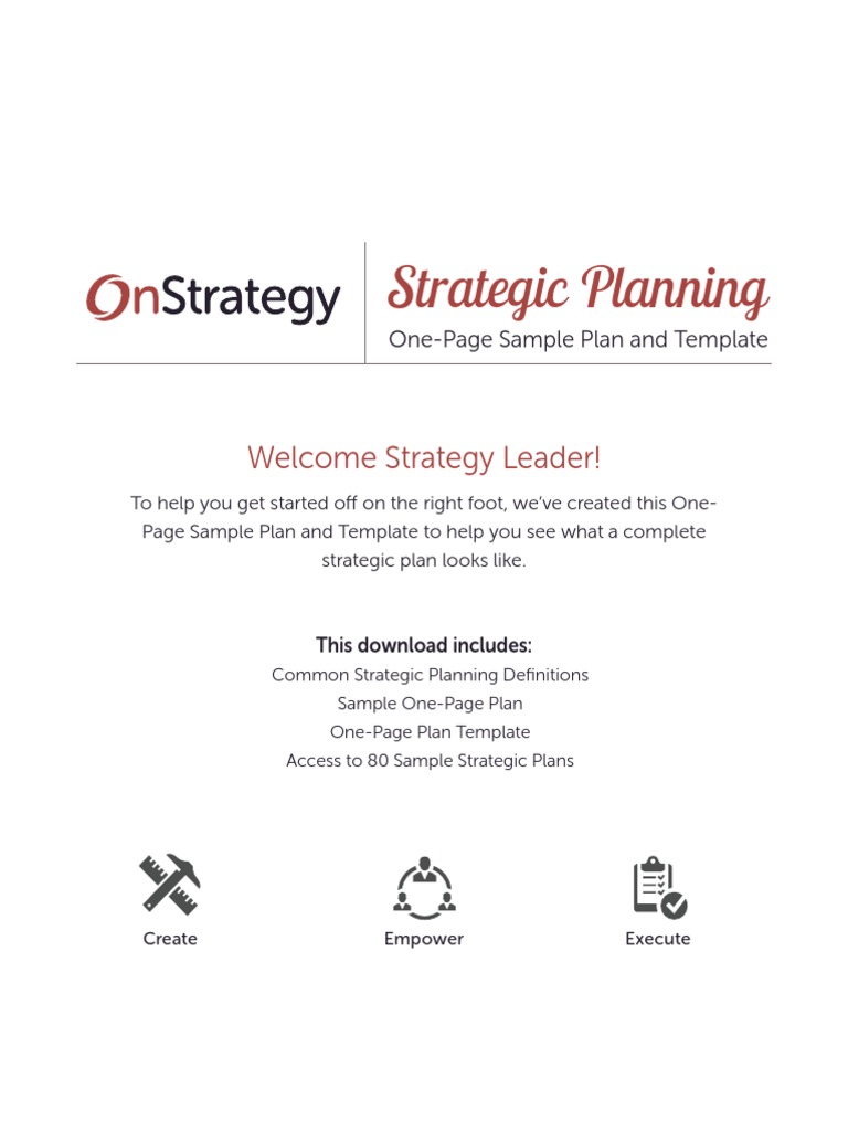 One Page Plan White Paper | PDF | Strategic Management | Strategic Planning
