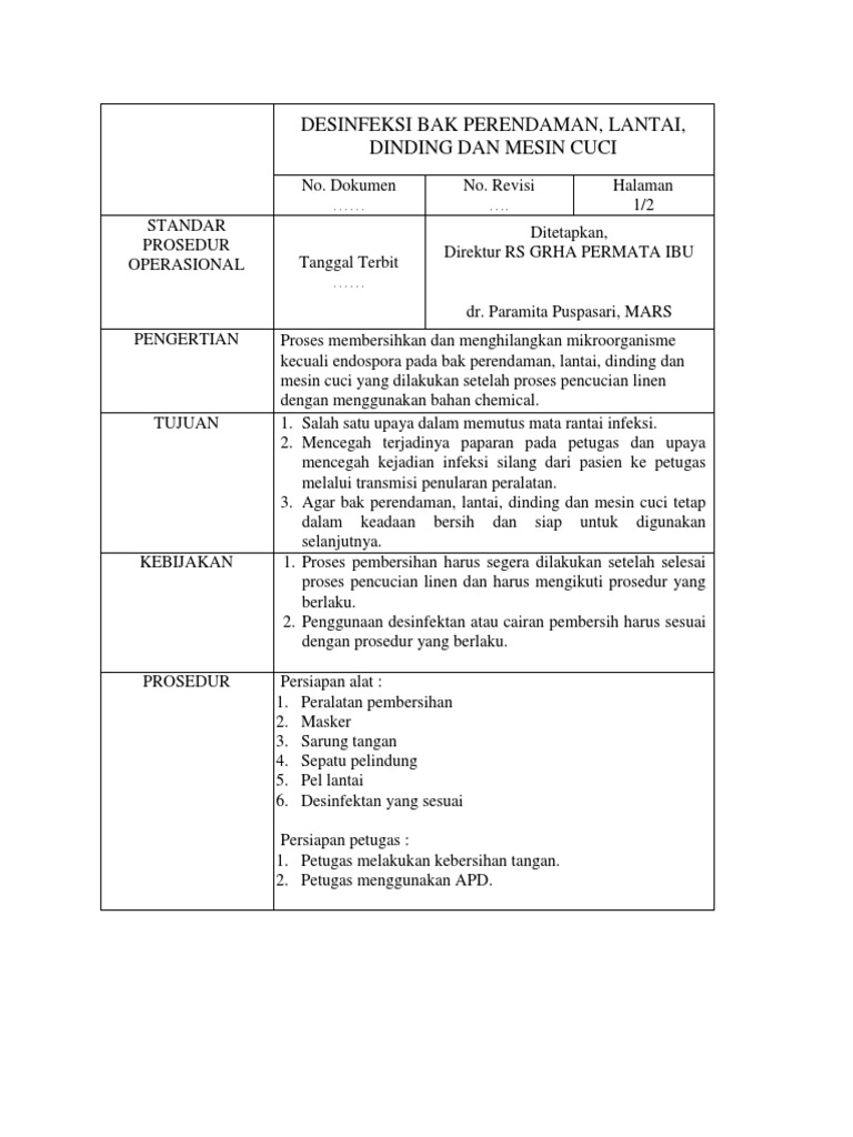 Spo Pembersihan Ppi | PDF