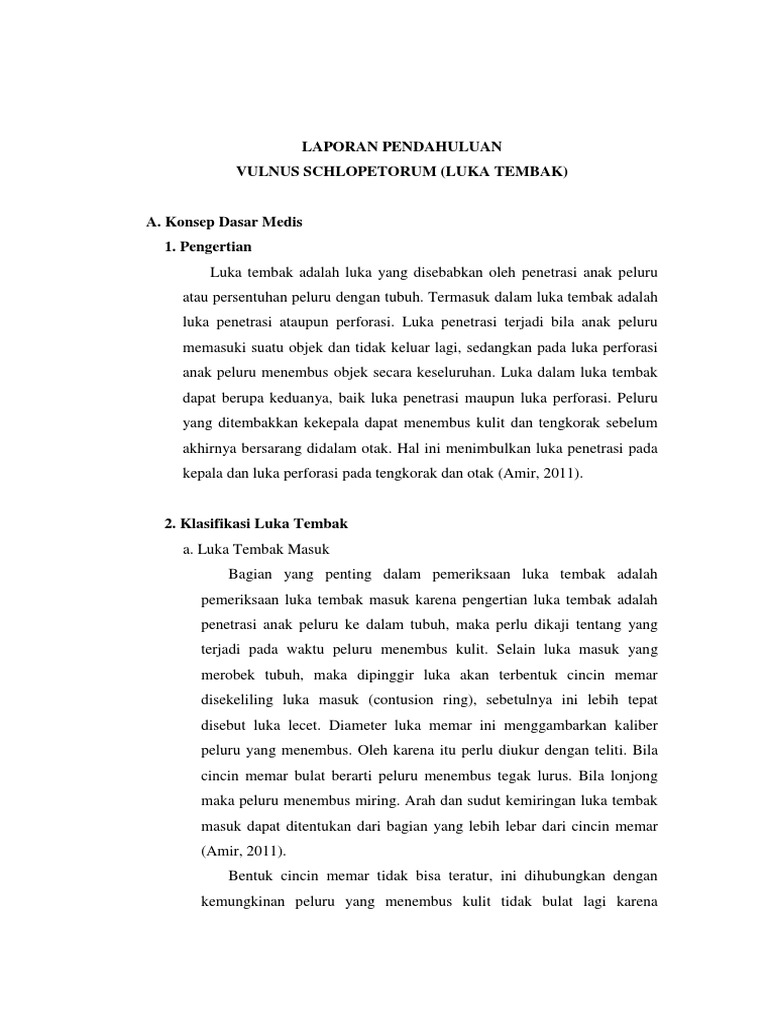 MEKANISME LUKA TEMBAK | PDF
