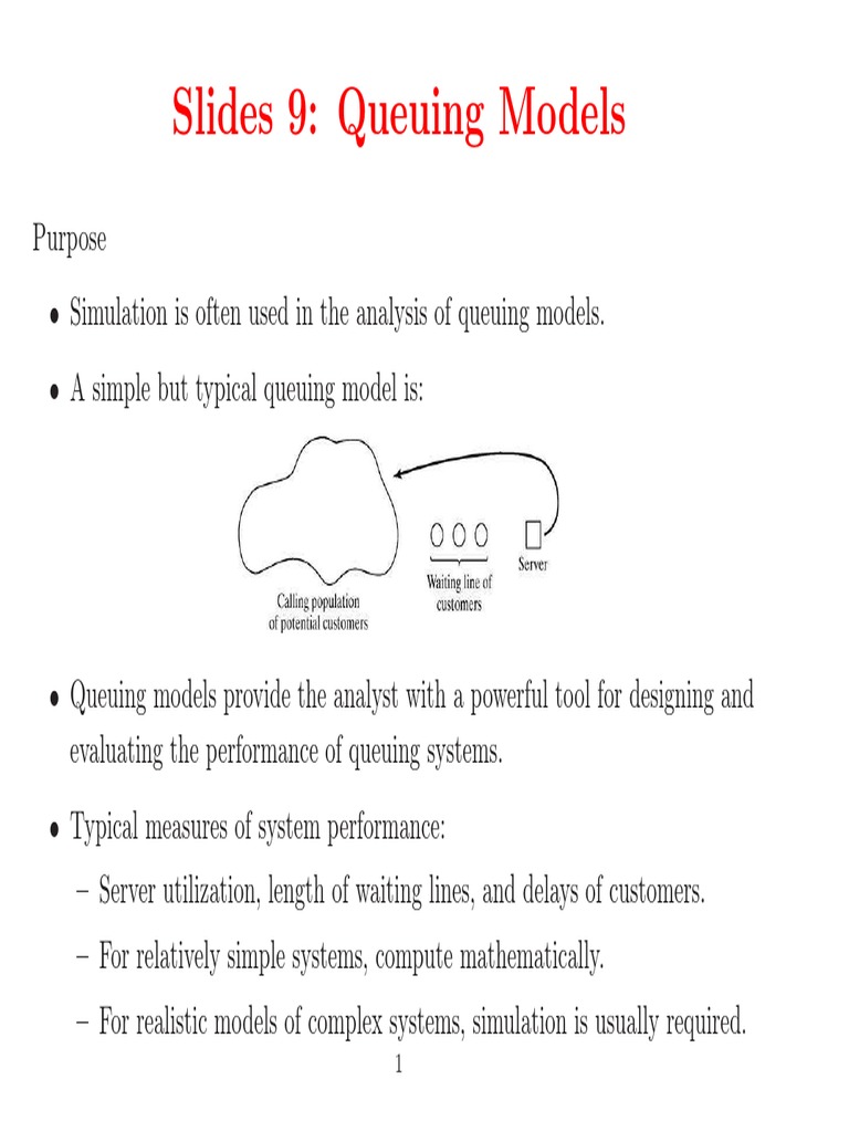 A Comprehensive Overview of Key Queuing Models and Performance Measures ...
