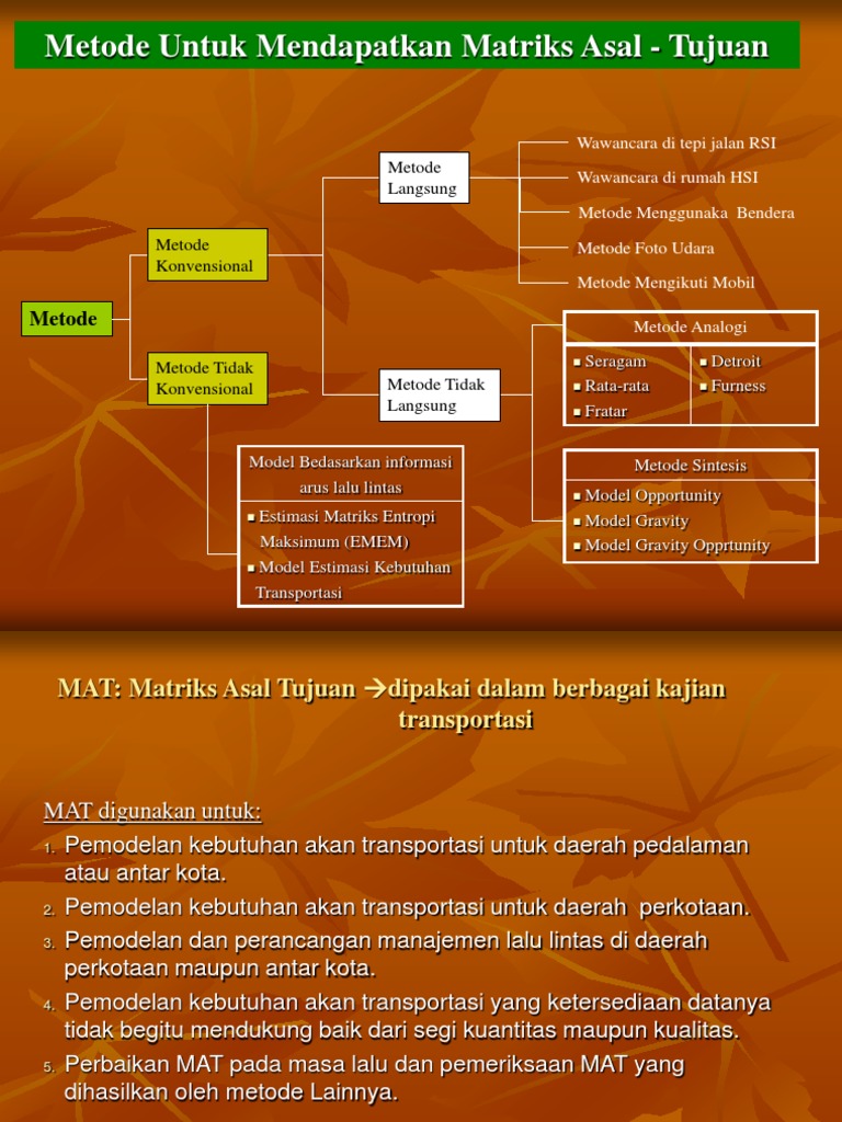 Metode Estimasi Matriks Asal-Tujuan | PDF