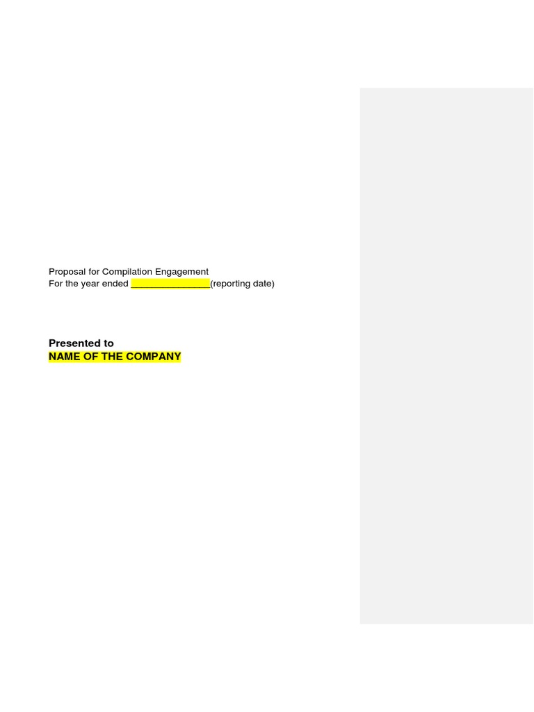 Proposal Compilation Services TEMPLATE | PDF | Financial Statement ...