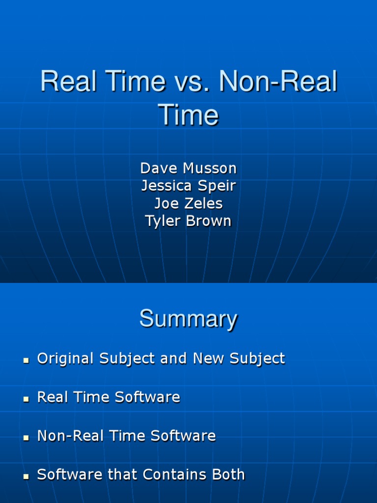 Real Time vs. Non-Real Time | PDF | Wikipedia | Instant Messaging