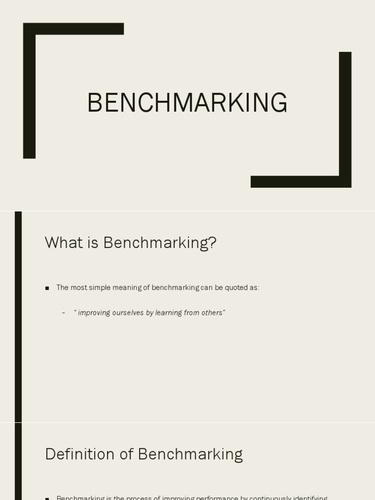 Benchmarking | PDF | Benchmarking | Strategic Management