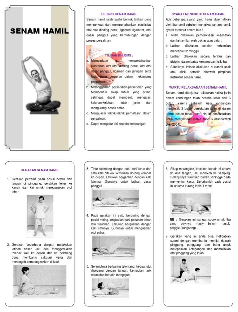 Leaflet Senam Hamil | PDF