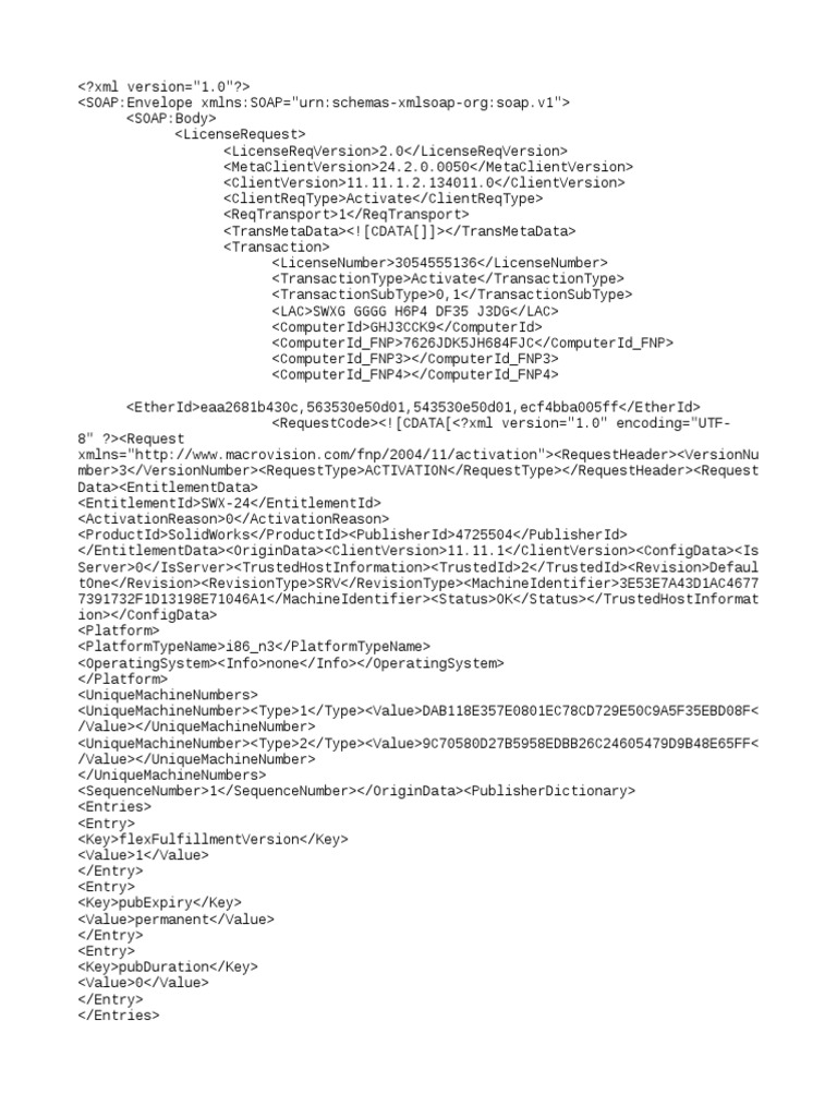 SWActivateRequest 9000000000169675P4DF35DD 7626JDK5JH684FJC | PDF ...
