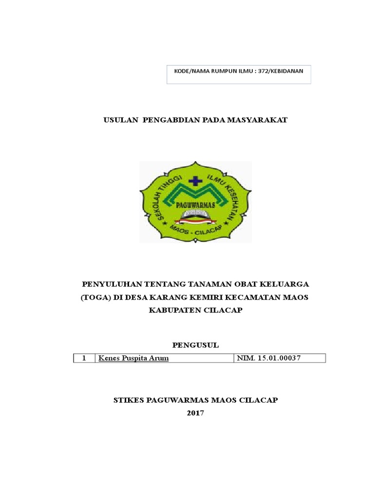 Penyuluhan TOGA di Desa Karang Kemiri | PDF