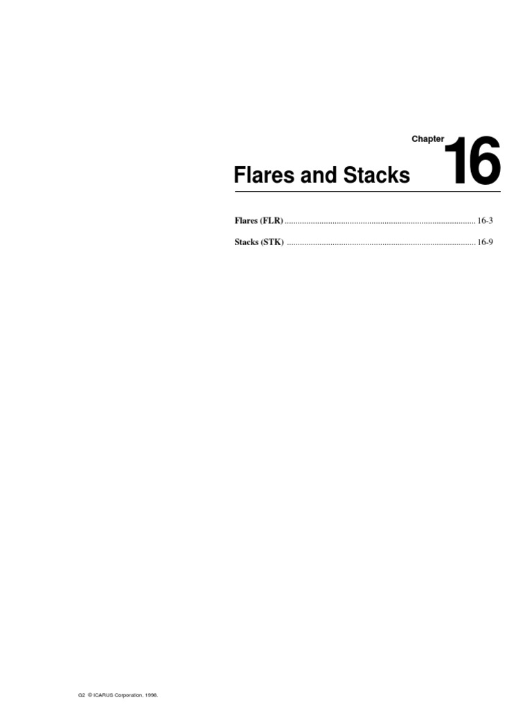 Flares and Stacks: G2 © ICARUS Corporation, 1998 | PDF | Chimney | Combustion