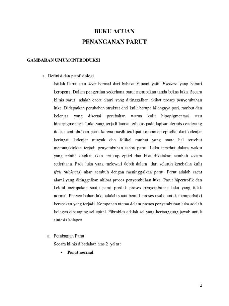 Penanganan Parut: Hipertrofik dan Keloid | PDF