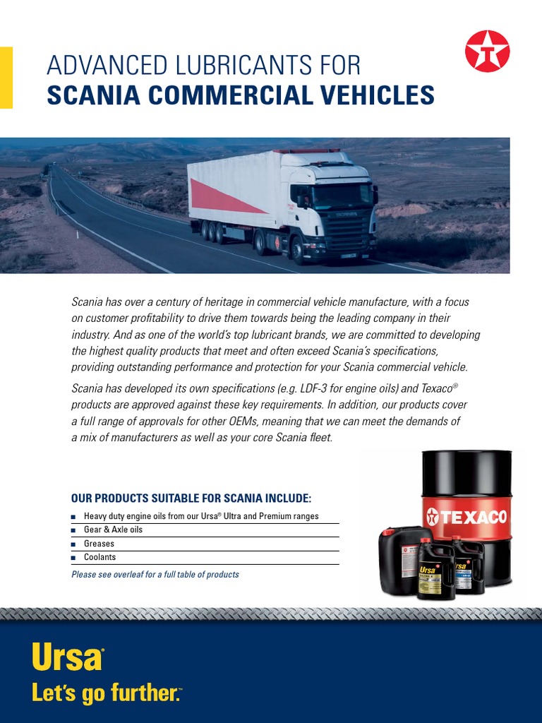 Ursa Oem Sheet Scania | PDF | Motor Oil | Lubricant